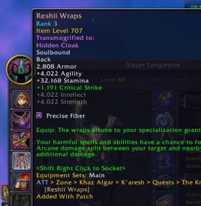 Unlock and Upgrade Reshii Wraps Cloak in WoW Patch 11.2
